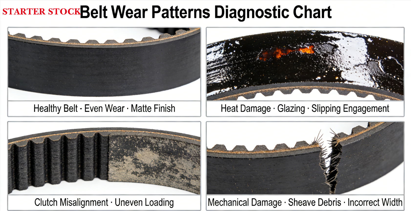 Snowmobile Drive Belt Problems and Wear Signs | starterstock